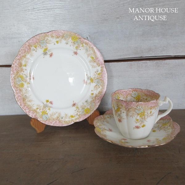 1430sc  イギリス製 Wileman＆Co ワイルマン アンティーク 1896年 カップアンドソーサー プレート トリオ 英国 tablewareイギリスより入荷致しましたアンティーク雑貨　イギリス製 Wileman &amp; Co...