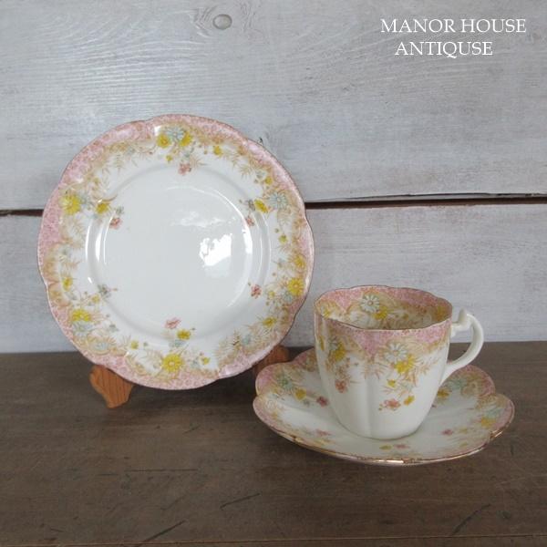 1431sc  イギリス製 Wileman＆Co ワイルマン アンティーク 1896年 カップアンドソーサー プレート トリオ 英国 tablewareイギリスより入荷致しましたアンティーク雑貨　イギリス製 Wileman &amp; Co...