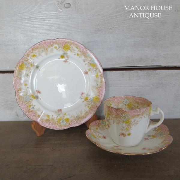 1436sc  イギリス製 Wileman＆Co ワイルマン アンティーク 1896年 カップアンドソーサー プレート トリオ 英国 tablewareイギリスより入荷致しましたアンティーク雑貨　イギリス製 Wileman &amp; Co...