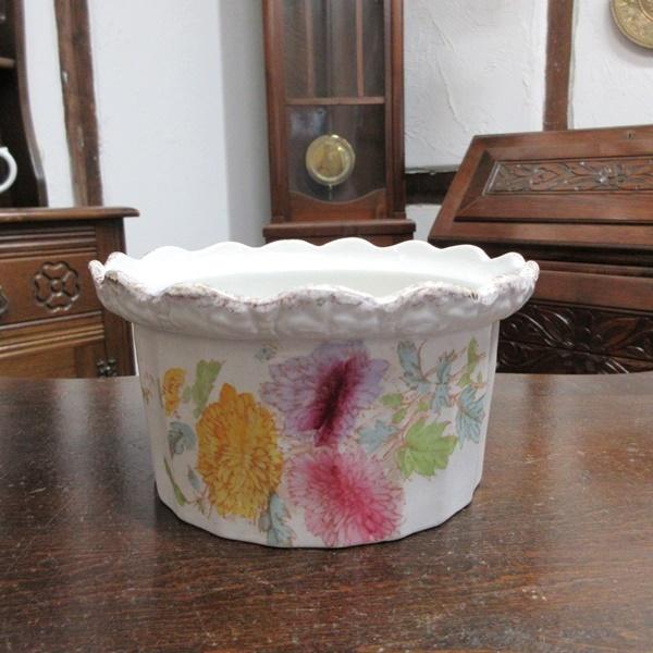 1499sa イギリス アンティーク雑貨 Wood &amp; Barker社 ボウル シュガーポット 菊 CHRYSANTHEMUM 英国製 tablewareサイズ　直:160　H:85　※若干の誤差はご容赦下さい。イギリスより入荷致し...