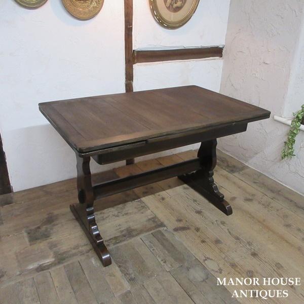 6193e イギリス ビンテージ 家具 Ercol アーコール ドローリーフテーブル ダイニングテーブル 木製 エルム 英国 TABLEサイズ　W:(長辺）1145　D:713　H:742　天板を広げた時　1758×713　※若干の誤差はご...