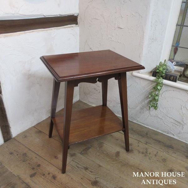 6338e イギリス アンティーク 家具 オケージョナルテーブル サイドテーブル 花台 店舗什器 カフェ 木製 マホガニー 英国 SMALLTABLEサイズ　W:580　D:453　H:740　 ※若干の誤差はご容赦下さい。※スマートフォン...