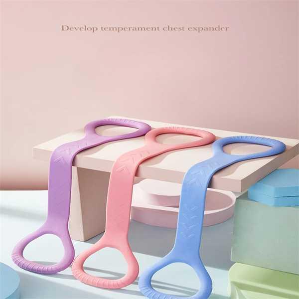 製品カテゴリ: テンショナー材料: tpr適用シナリオ: フィットネス機器カラー: ロマンティックパープル、さくらピンク、オーロラブループーラーの分類: 8字型プーラー