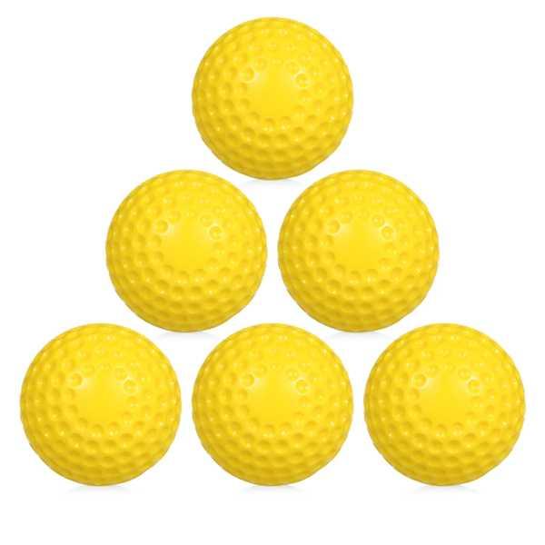 仕様：素材: PU色: 緑/白/黄色/混合色 (オプション)直径: 約。71mm / 2.8インチ円周: 約。230mm / 9インチ重量: 約。144g（各ボール）パッケージリスト:6 * 野球