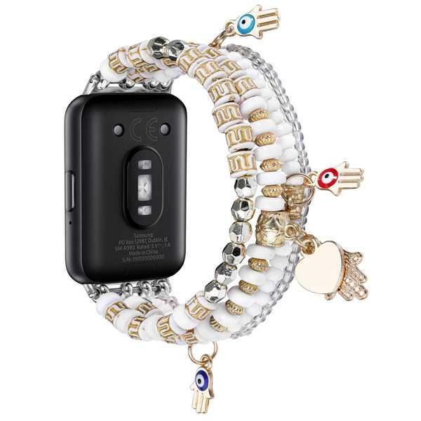 一部のパーツを更新しました。写真とは若干の違いがありますので、ご了承ください。ビーズ自由奔放に生きるブレスレット Samsung Galaxy Fit 3 バンド女性ファッションかわいい手作りアクリルビーズ伸縮性ストラップ Galaxy F...