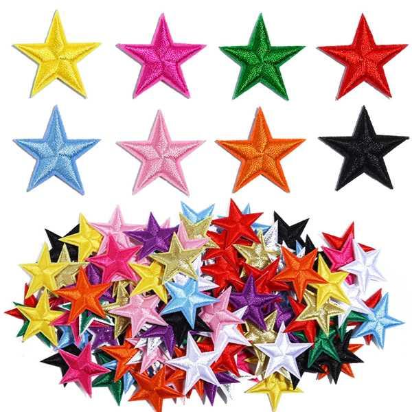 10pcs/lot Colorful Small Star Shape Patches Ironing On Applique Patch For DIY Clothes Hats Handmade Embroidered Sewing S...