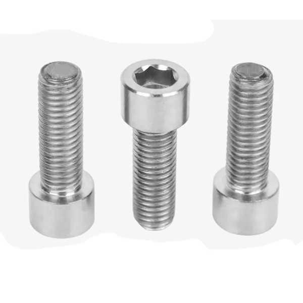 M1.6 M2 M2.5 M3 M4 M5 M6 M8 M10 TA2 純チタン Gr2 DIN912 六角六角穴付きヘッドキャップアレンボルトねじ  - 原材料：純チタンTA2  サイズ：M1.6M10