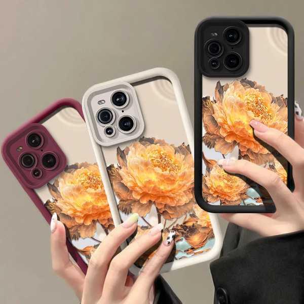 ソフトシリコンフラワーカバー,耐衝撃性,Oppo a60 latam a58 4g 5g a57 2020 a57s a57e a57 a79 a78 a77 a77s a76 a74 a73 a72