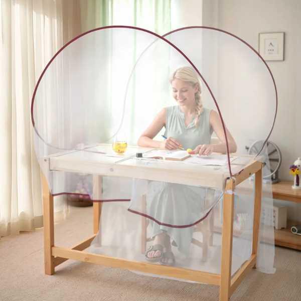 これは贈り物です！製品パラメータ:名前：デスクを完全に囲む折りたたみ蚊帳素材: ポリエステル &amp; ナイロンシルク梱包サイズ: 34x34x5cmオープンサイズ:長さ: 110cm幅: 75cm高さ: 80cmトレーリング長さ: 18...