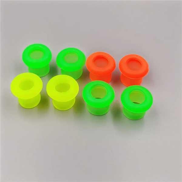 2/4pcs Fishing High Elasticity Silicone Rods Stop Universal Size Multi-color Rod Clip Rubber Shaped Ring Anti-skid Pole ...