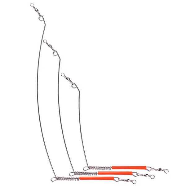 海釣り用スチールワイヤーアーム,塩水ボート釣り用コネクター,スイベルスプリング付き釣り道具,10ピース/バッグ