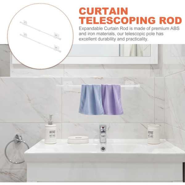 2 セットカーテンロッドシャワーポールドリルなしスティックブラケットホルダースプリングテンションスティックバスルーム