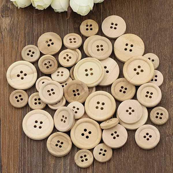 Material:WoodButton Type:4-Holes ButtonDecoration:NoneShape:RoundStyle:FlatbackTechnics:Natural ColorFeature:Eco-Friendl...
