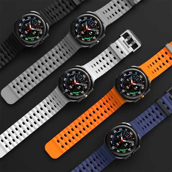 Marine Band for Samsung Galaxy watch Ultra 47mm 47 mm accessories watchband silicone sport bracelet correa Galaxy watch ...