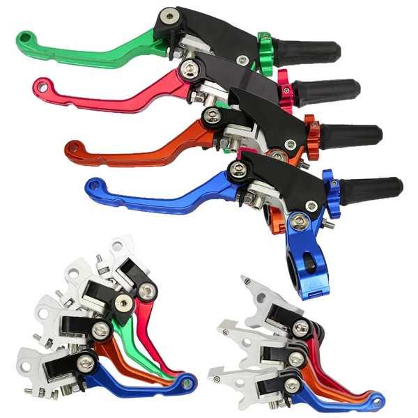 CNC 修正された 360 度折りたたみアンチドロップ省力クラッチブレーキハンドル KAYO BOSUER M2 M4 M5 M6 T4 T6 K6 KTM CRF YZF KLXNew product材質：アルミニウム合金色: 赤/オレン...