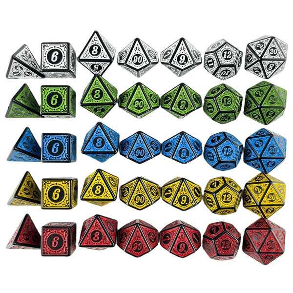 ゲームタイプ: ロールプレイアイテム形状: 多面体 D4-D20色: 赤、緑、白、黄、青素材: アクリルパッケージ内容:7 個のサイコロ/セット:1×1個D4ダイス1×1個D6サイコロ1×1個D8ダイス1×1個D10(0-9)ダイス1 x ...