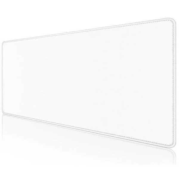 大きなアイボリーホワイトのマウスパッド,ステッチエッジ,デスクトップ,滑り止めベース,コンピューターキーボード,ラップトップ用の大きなマット