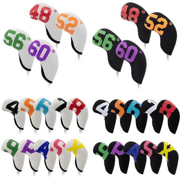 4/10Pcs Golf Irons Cover Wedges Club Protector Headcover Golf Headcover Golf Accessory New High-end Diving MaterialSpeci...