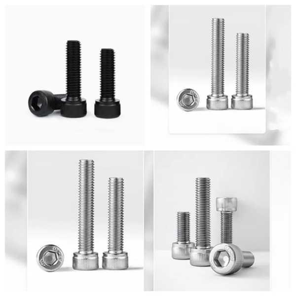 304 (A2-70) silver stainless steel   /   12.9 grade  steel BlackSize:  d(Metric thread diameter) xL(thread length)Metric...