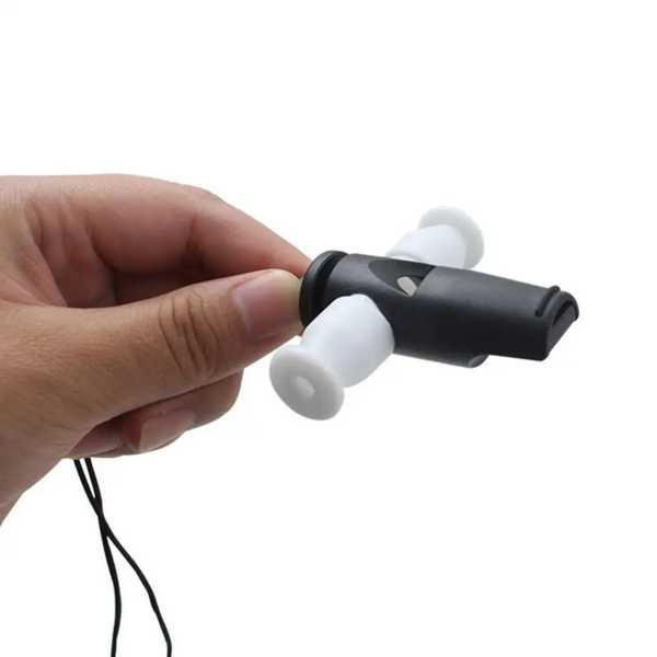 カーニバルフェスティバルブラジルラテンパーカッションサンバスホイッスル楽器仕様:コードが首の周りに付いているので、紛失することはありません。2つのサウンドホールで3トーンを生成できます。トゥースグリップはあなたがそれを吹き落とすのを防ぎます...