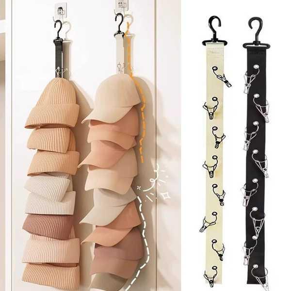 8 クリップ壁帽子オーガナイザー乾燥ラックワードローブハンガー野球帽アヒルの舌キャップホルダー人形おもちゃぶら下げオーガナイザーラック量：  1 (8 クリップ)材料：  オックスフォード布+ナイロン+ステンレス鋼適用対象:  さまざまな種...