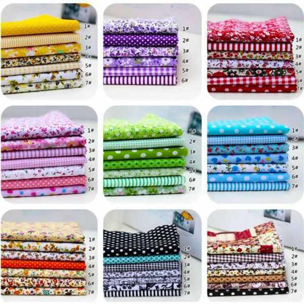スエード生地類:7Pcs 100% Cotton Fabric編まれたタイプ:warpNonwovenの技術:Other様式:ドビー幅:25CM製品タイプ:他の織物特徴:摩耗抵抗タイプ:錦の織物素材:100%年の綿パターン:染まる平野技術:...