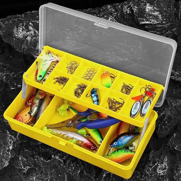 材質: プラスチックサイズ: S-21*10*5.5cm / 8.19"*3.90"*2.15" L-24*15*6cm / 9.36"*5.85"*2.34"色: 示されているように1.透明なプラスチックのデザイン、内部のルアー餌を明確に...