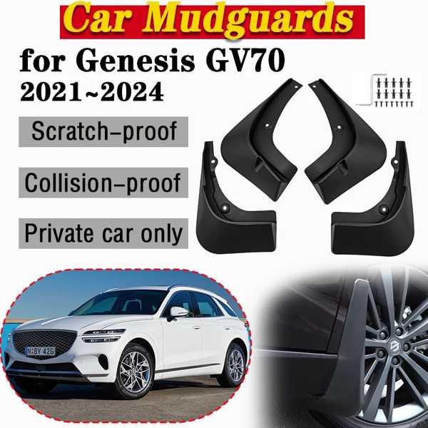 ジェネシス GV70 2021 2022 2023 2024 保護マッドガードマッドフラップスプラッシュガードマッドフラップ車のフロントリアフェンダーツール自動車アクセサリーデラックス成型スプラッシュガードは、優れた下半身保護を提供し、車両...