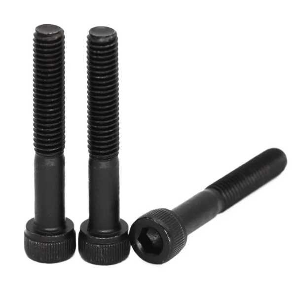 M8 M10 40/45/50/60/80/100/200-300mm 黒 DIN912 12.9 グレード鋼半ネジ内側六角六角穴付きアレンヘッドキャップボルトネジ材質:炭素鋼