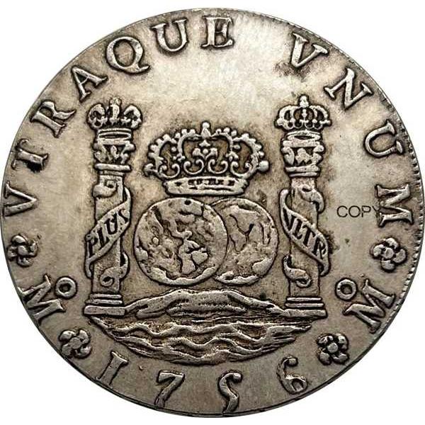 技術:CASTING様式:旧式な模造年:1840 &amp;以前素材:銅起源:Mx (原点)Color:Silver Coin,color coin,Black Coin