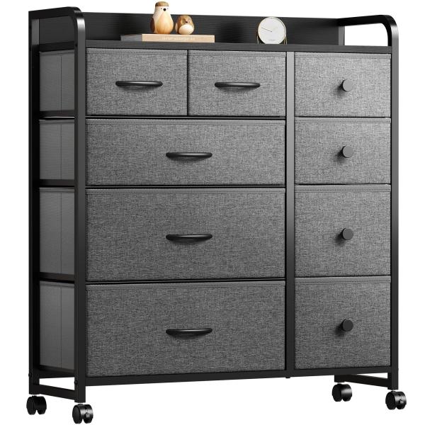 カラー：ブラックスタイル：多機能【注意】ランダムにサイドポケット付きのものを送ると、高さが2cmほど高くなります。【すごい収納力】 チェストの下二階の引き出しがより高くて、収納できる物がより多様化になります。アクセサリ、ファイル、おもちゃ、...