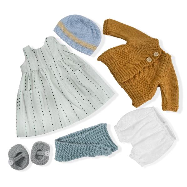 カラー：Dorothyの服アクセサリーBlissfulPixie 手作りウォルドーフ人形の衣装セットには、美しい包装箱とメイン画像のような服が含まれています。(2枚目の写真はこの服を着た人形ですが、人形は付属しませんのでご注意ください。)高...