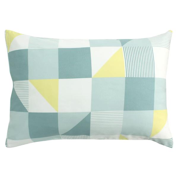 カラー：スクエア柄 / グリーンサイズ：スタンダードスタイル：ファスナー仕様素材:ポリエステル100%取り外しに便利なファスナー式。裏表なく使用できる両面プリント綿素材と比べ洗濯後の乾きも早い。梅雨時期や乾きにくい季節に洗い替え用としても便...