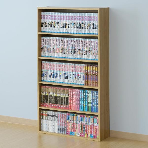 カラー：ライトブラウンサイズ：幅60×奥行17×高さ111cmスタイル：ファッション【奥行スリム】コミック、DVD、CD、文庫本など本やソフト収納に適当な奥行スリムで省スペースなラックです。【スリムだけど大容量】コミック本なら約200冊とた...