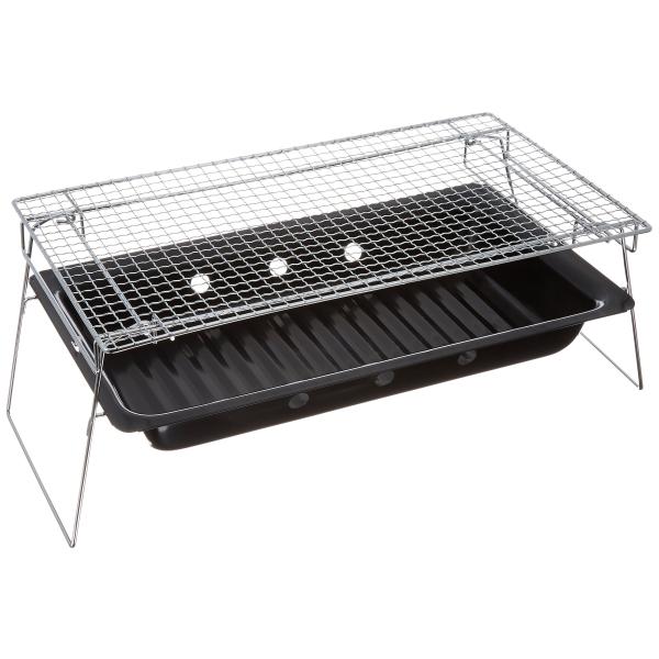 サイズ：2人用重量:(約)900gサイズ:(約)組立サイズ/幅430×奥行250×高さ170mm、収納サイズ/幅430×奥行250×高さ65mm、アミサイズ/430×250mm材料:本体/鉄(エポキシ樹脂塗装、スタンド・アミ/鉄(クロムメッ...