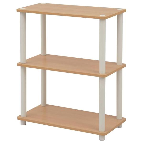 カラー：ナチュラルサイズ：幅60×奥行30×高さ112cmスタイル：4段本体サイズ:幅60×奥行30×高さ112cm本体重量:7.5kg材質:支柱=ポリエチレン、ポリプロピレン、棚板=プリント紙化粧パーティクルボード原産国:マレーシア全体耐...