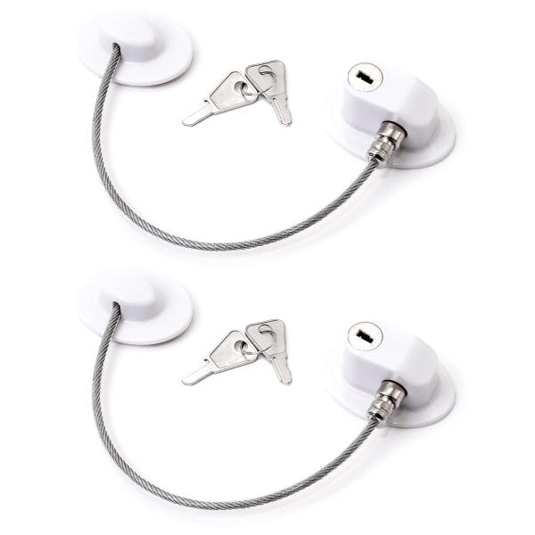 カラー：ホワイト【ドア・窓などのロックに】 窓やドアに取り付けることで、窓が開きすぎないように制限したり、開き戸が開かないようにすることが簡単にできます。＊防犯効果があるものではございません。【取り付け取り扱いが簡単】 穴あけや特別な工具は...