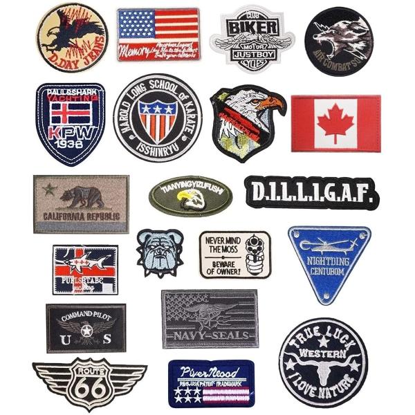 カラー：マルチ*, 1スタイル：カジュアル,刺繍?入念に厳選した"プロ仕様"ワッペン/クロス織り生地 (光沢が有り高級なイメージ)?ジャケットのアクセントとして胸、肩、背中に貼れば自分だけの一着に！?最新のアイロンワッペン式に改良。 厚みが...