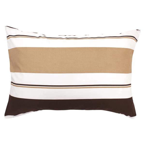 カラー：ダブルボーダー柄 / ブラウンサイズ：スタンダードスタイル：ファスナー仕様素材:ポリエステル100%取り外しに便利なファスナー式。裏表なく使用できる両面プリント綿素材と比べ洗濯後の乾きも早い。梅雨時期や乾きにくい季節に洗い替え用とし...