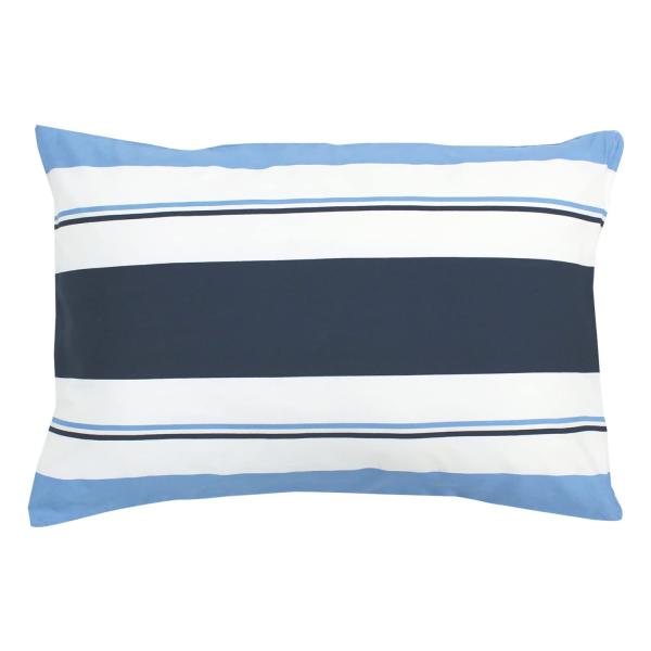 カラー：ダブルボーダー柄 / ネイビーサイズ：スタンダードスタイル：ファスナー仕様素材:ポリエステル100%取り外しに便利なファスナー式。裏表なく使用できる両面プリント綿素材と比べ洗濯後の乾きも早い。梅雨時期や乾きにくい季節に洗い替え用とし...