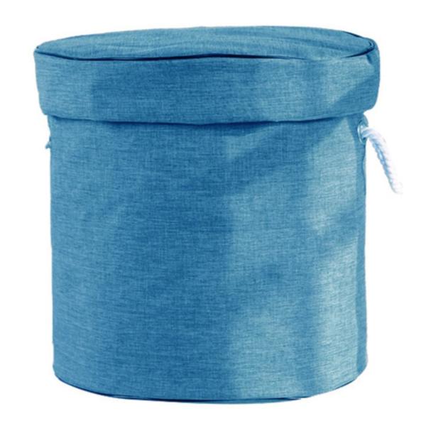 カラー：ブルーサイズ：150×32×28cmスタイル：モダン箱サイズは直径32ｃｍ高さ２８ｃｍの大容量です。中のシートは広げると直径150ｃｍになりこの中でおもちゃ遊びをするとおもちゃも散乱せず片付けも楽に行えます。箱を運ぶ取っ手も付いてい...