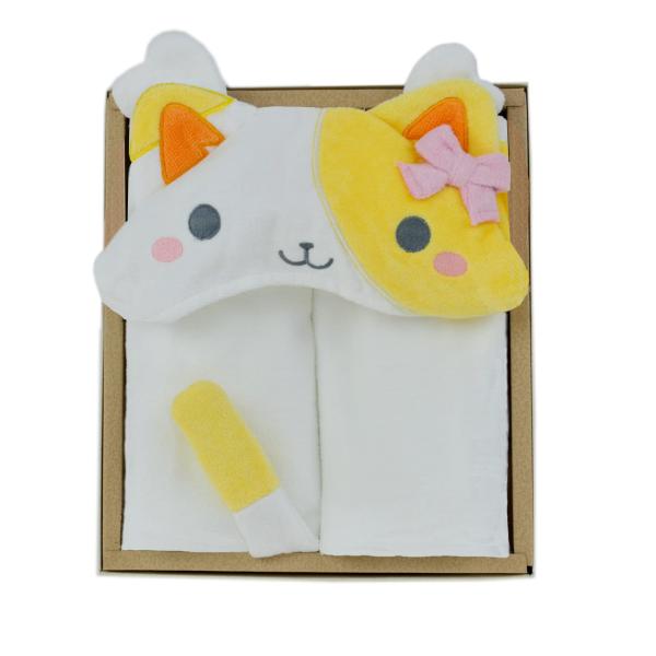 カラー：キティサイズ：Free Sizeパッと被るとキュートな動物に大変身! 軽くて柔らかいフードタオルです。GIFT BOXに入っているのでご出産祝いに喜ばれています。ディアエンジェル達には背中に可愛い羽が付いています。生地の内側は水を吸...