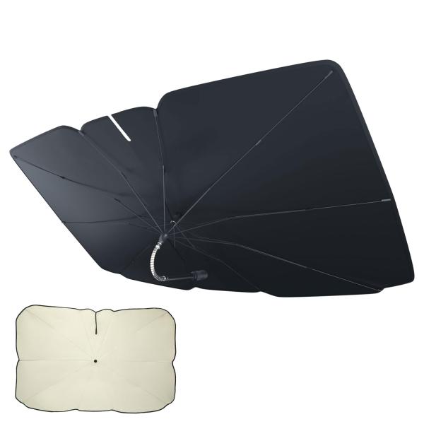 カラー：ブラックサイズ：CX-5??【ALEBANAサンシェード・極タイプ】 生地がアップデートされたALEBANA傘式サンシェードの極シリーズです。 は 車 の フロント 部分に傘をさすようにサッと簡単に設置できる 車用 の 日除け 便利...