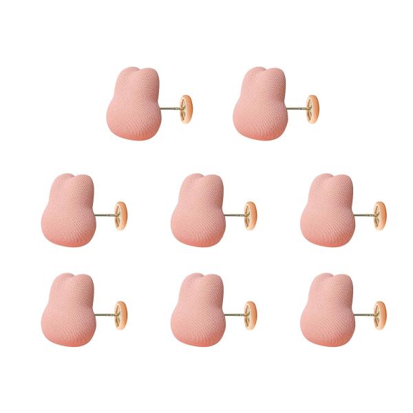 カラー：ピンク ウサギ【布団クリップ】布団と布団カバーを固定するクリップです。布団の四隅に取り付けて、布団のずれを防止できます。キノコのデザインが可愛いので、布団の飾りとしてもおしゃれです。【素材】コットン生地、プラスチック、ステンレススチ...