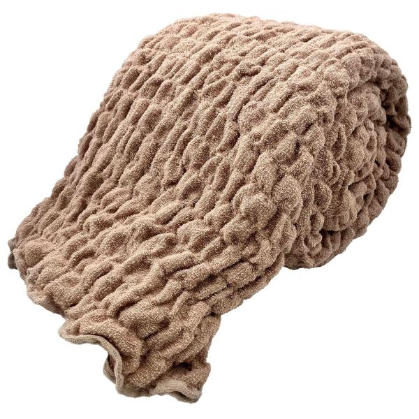 カラー：ブルーサイズ：シングルスタイル：ブラウンひんやりした触り心地:レーヨンの優しい肌ざわりが魅力のタオルケット。くしゅくしゅとしたしわ加工で体に心地よくフィットし、春・夏・秋と長く使えるのが特徴です。寝苦しい夜もひんやり快適に過ごせます...