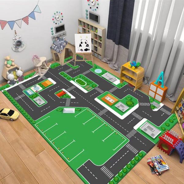 カラー：カラー10サイズ：120*160cmスタイル：イングリシュ道路をどこでもどんな形にも自由に創りあげられるので、子供の想像力・空間認識能力を育んだり、手先を使うことで運動能力なども向上できます◎何よりも、安全に楽しく遊ぶことができるセ...