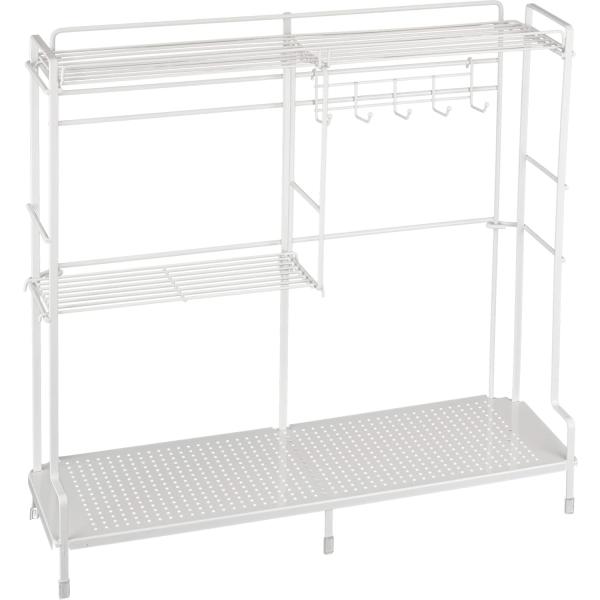 カラー：ホワイトサイズ：幅52×奥行×15.5高さ50cmスタイル：モダンサイズ:約 幅52×奥行×15.5高さ50cm重量:約250g本体:鉄(粉体塗装)