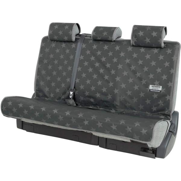カラー：カーキサイズ：02) リヤスタイル：ファインスター(星柄)防水素材を使用しており、汚れてもサッと拭くだけでお手入れ簡単取付け取外しがとっても簡単軽自動車や普通車など多くの後席シートに対応レジャー・アウトドア、マリンスポーツ、ウィンタ...