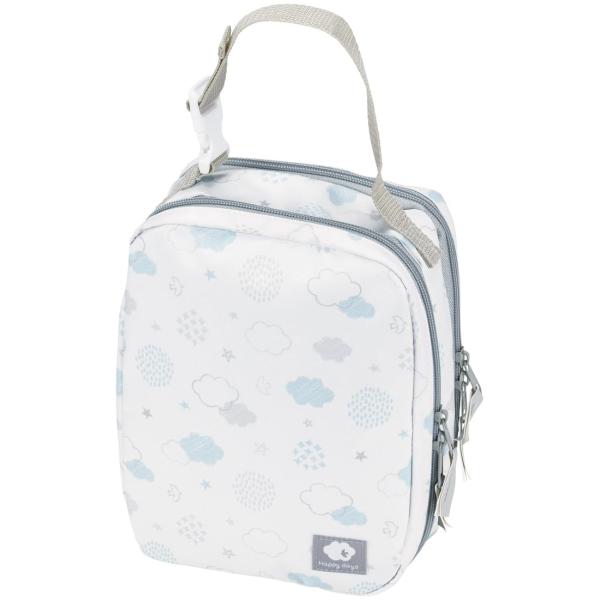 カラー：HappyDaysサイズ：23×17×11cmスタイル：ユーティリティーサイズ：230×170×110mm(持ち手含まず)素材・材質：表地・持ち手・パイピング・内側＝ポリエステル原産国：中国おむつ交換に必要なものをまとめて持ち運び