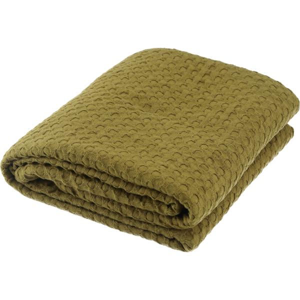 カラー：グリーンサイズ：130×170スタイル：ブランケットサイズ:幅130×奥行170×高さ0.3cm本体重量:0.8kg素材・材質:綿100%原産国:インド※丸洗い可能